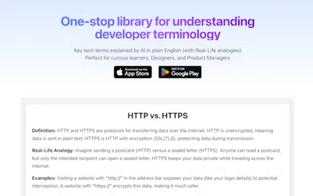 Devterms.AI - One-stop library for understanding developer terminology | Steemhunt